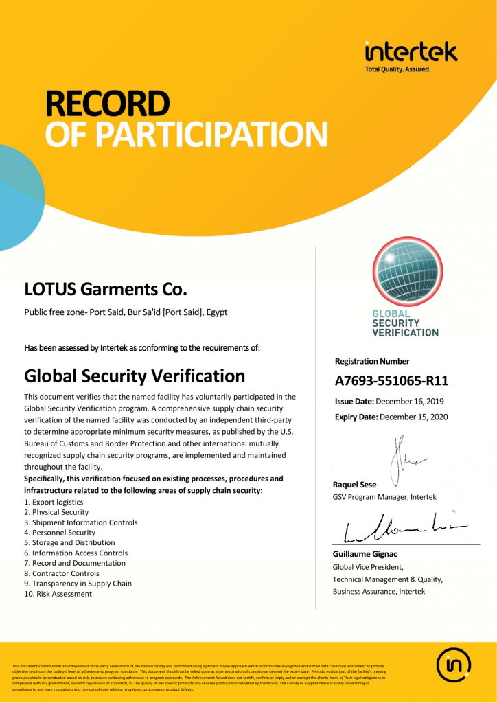 Certificates - Lotus
