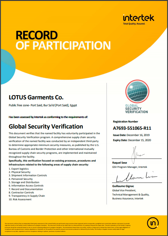 Certificates - Lotus