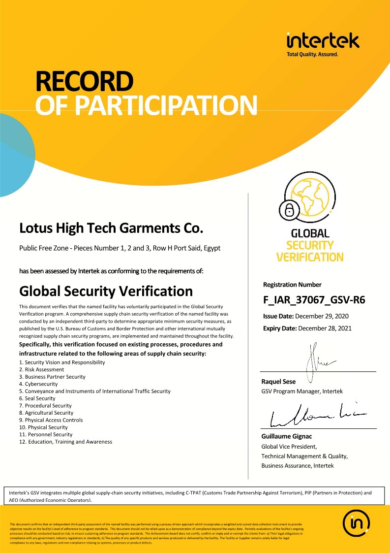 Certificates - Lotus