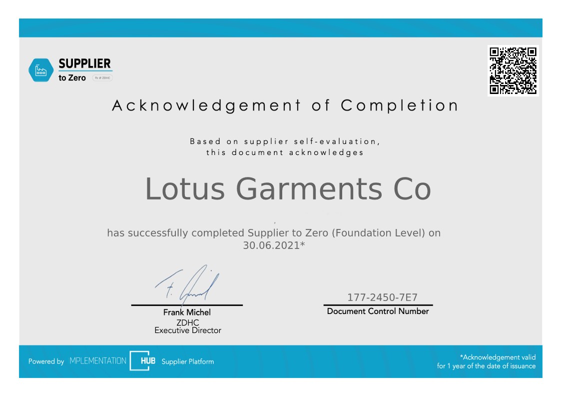 Certificates - Lotus