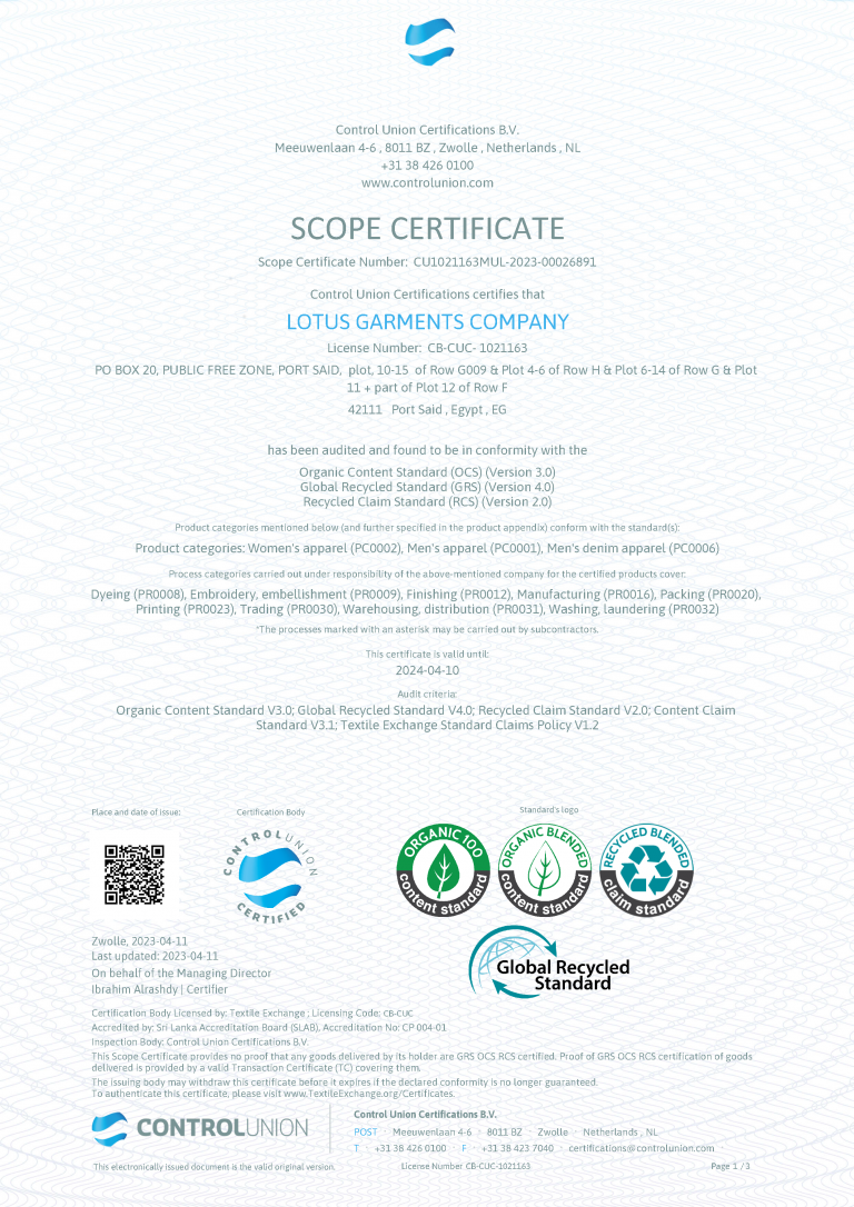 Certificates - Lotus